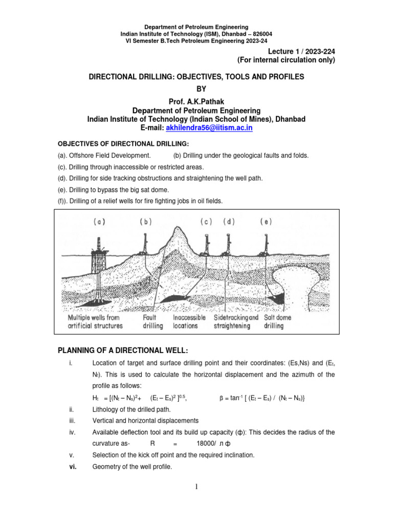 Lecture 1 Directional Drilling | PDF