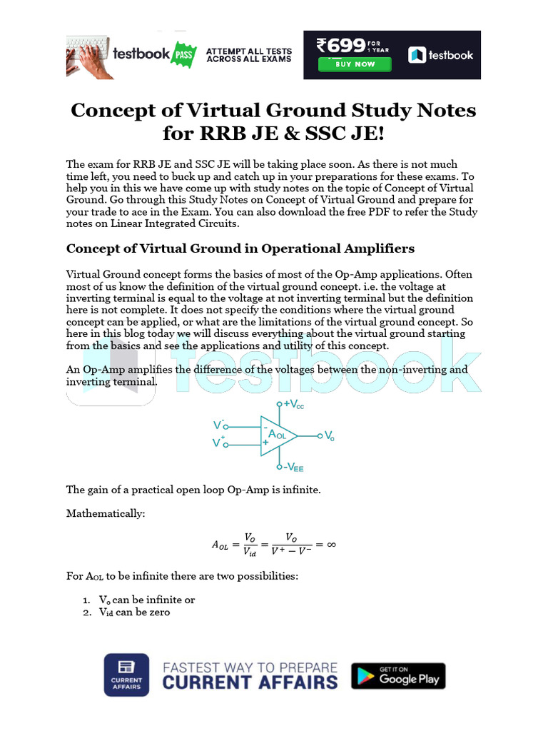 Concept of Virtual Ground Study Notes For RRB Je SSC Je 89d051d2 | PDF ...