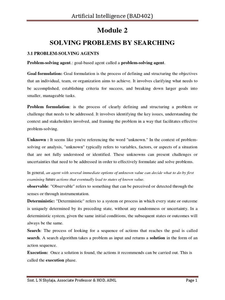 AI Module2 | PDF | Algorithms And Data Structures | Theoretical Computer Science