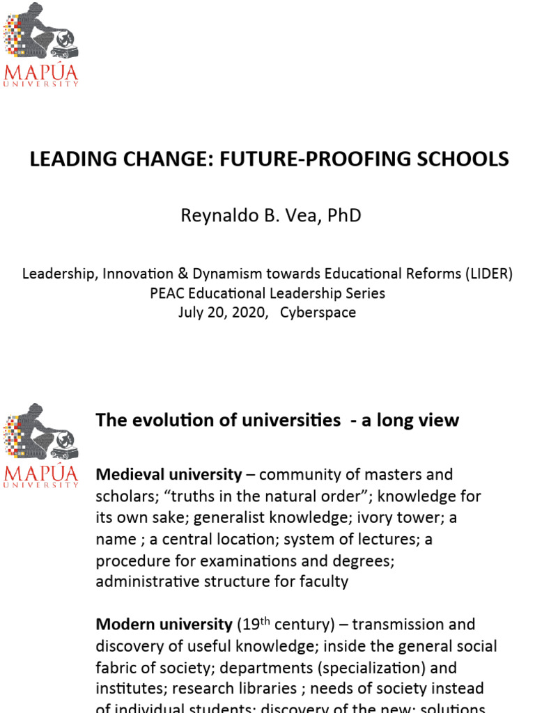 LIDER July 20 Leading Change - Future Proofing Schools by Dr. Reynaldo ...