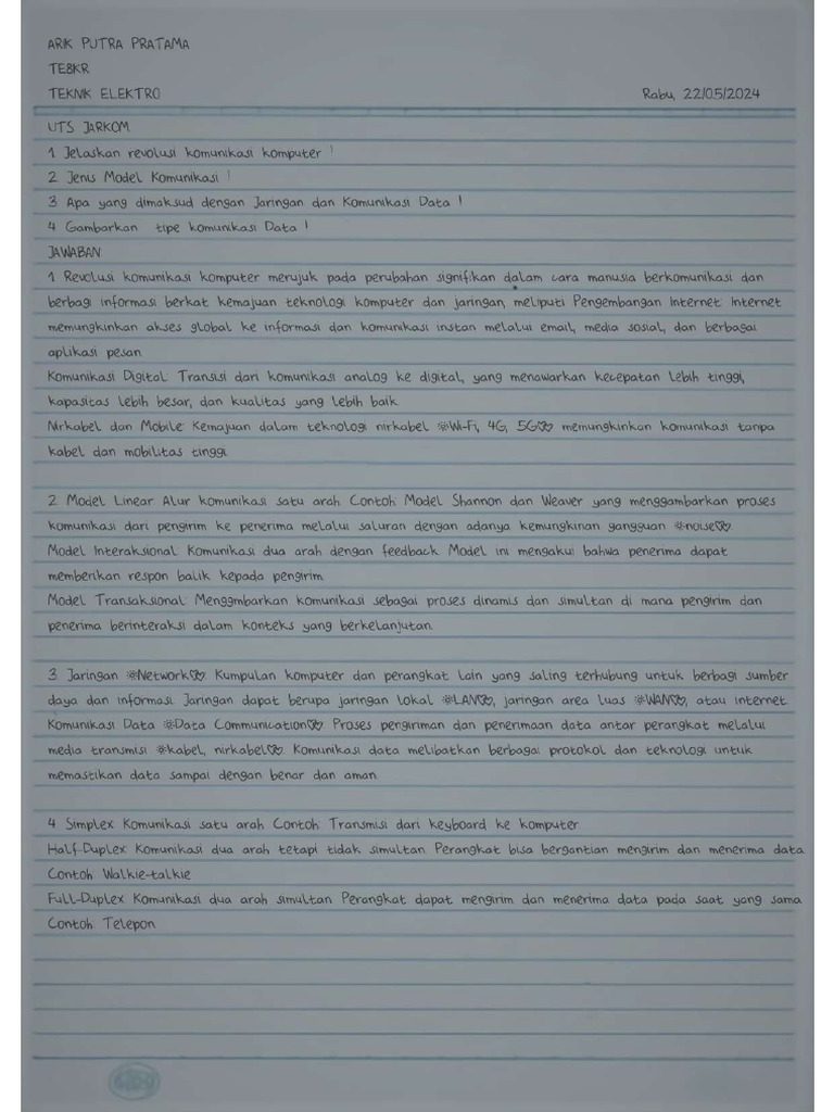 Uts Jarkom - Arik Putra Pratama | PDF