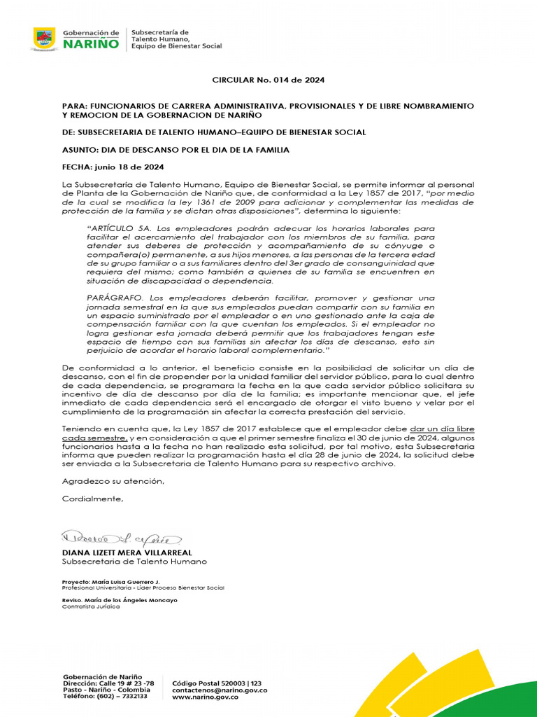 Circular Dia de La Familia 2024 | PDF