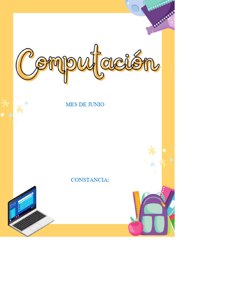 caratula-de-computacion-para-imprimir | PDF