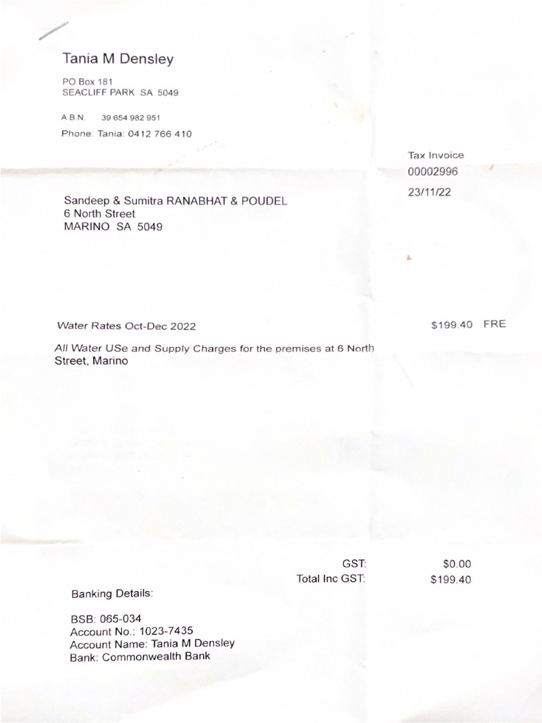 Water Bill | PDF