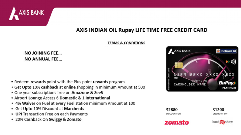 Axis Indian Oil Rupay Card..... 1 | PDF | Finance & Money Management