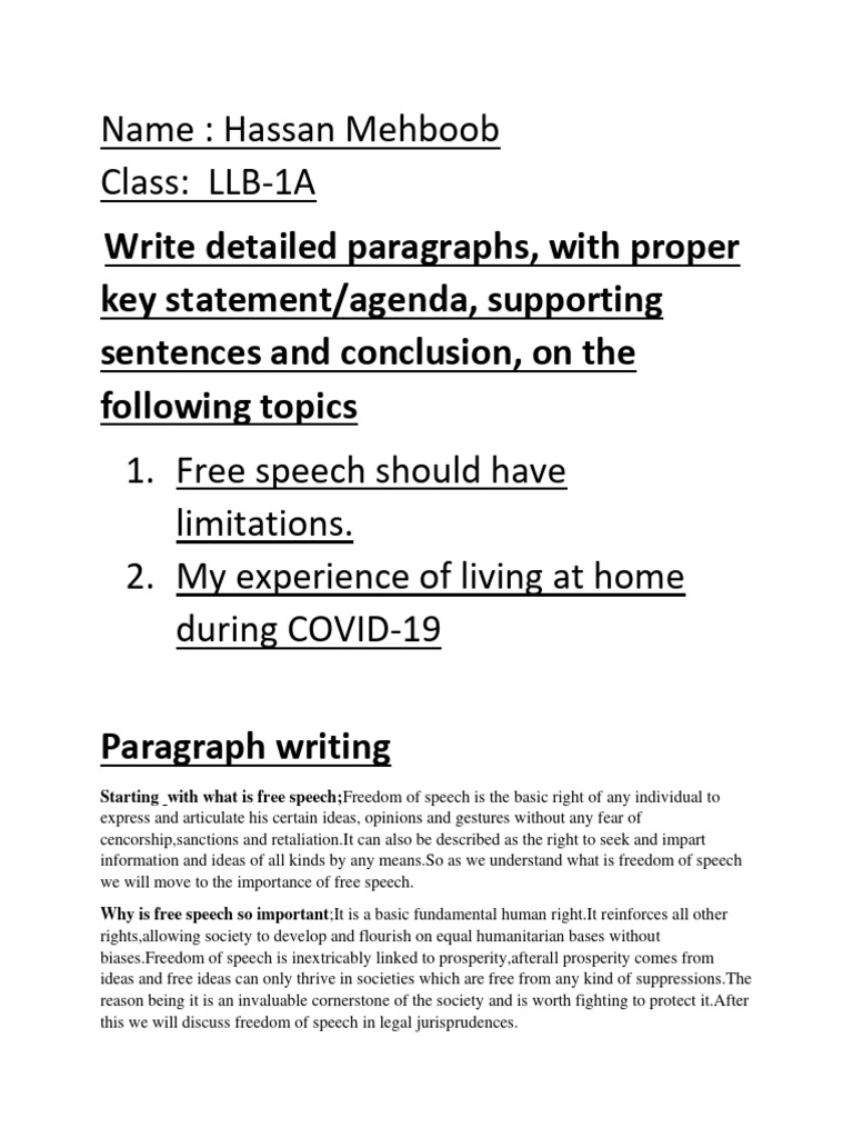 3rd Assignment English - Compressed | PDF | Freedom Of Speech