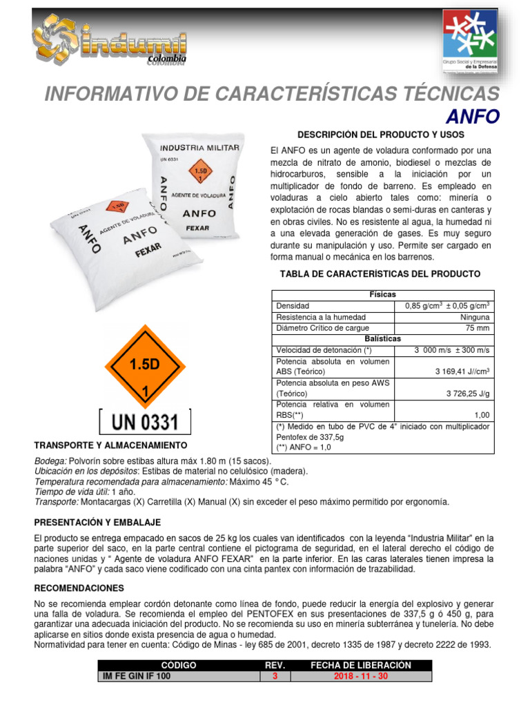 IF 100 ANFO Rev 3 | PDF