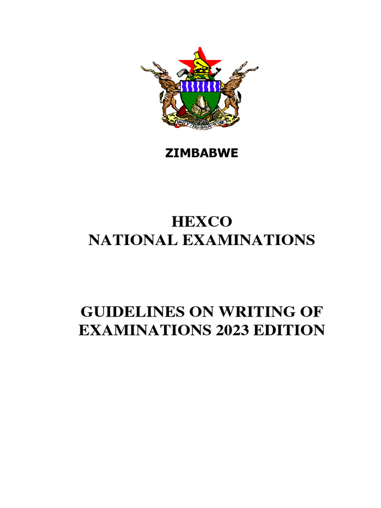 HEXCO Guidelines On Writing of Examinations 2023 Edition | PDF | Computing