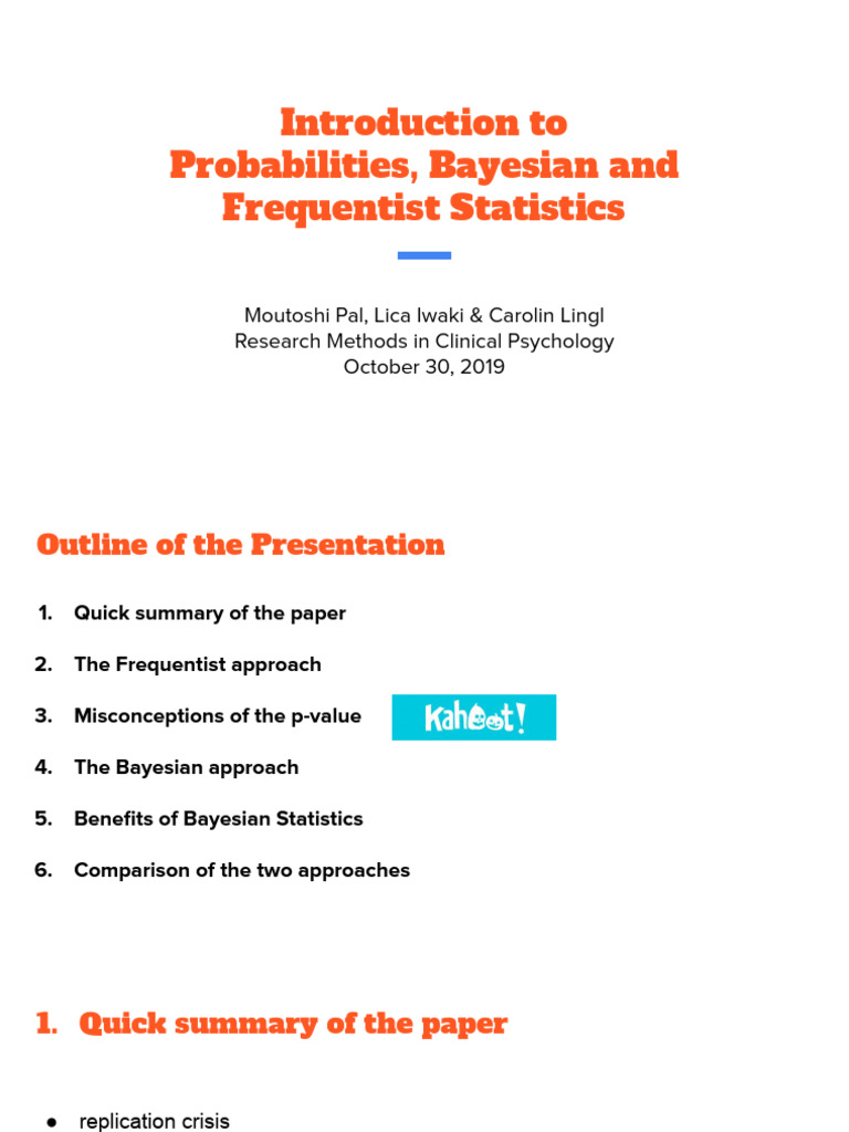 Introduction To Probabilities, Bayesian and Frequentist Statistics ...