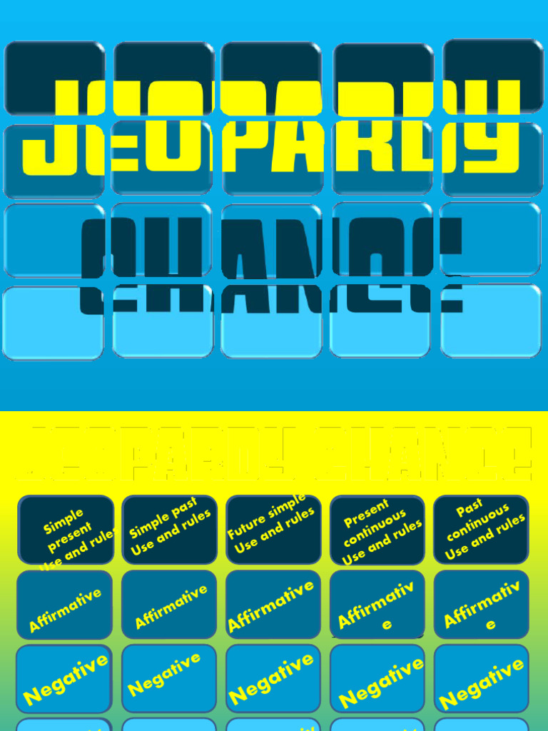 Jeopardy Tenses | PDF | Verb | Linguistics