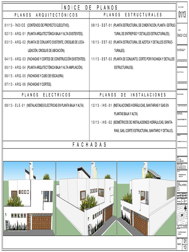 Plano de Índice CASA - ROMA 10-09-2020 | PDF