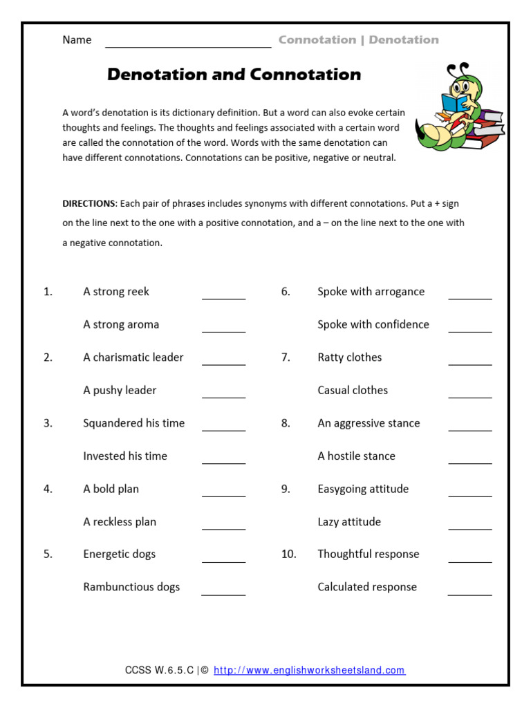 Denotation and Connotation | PDF