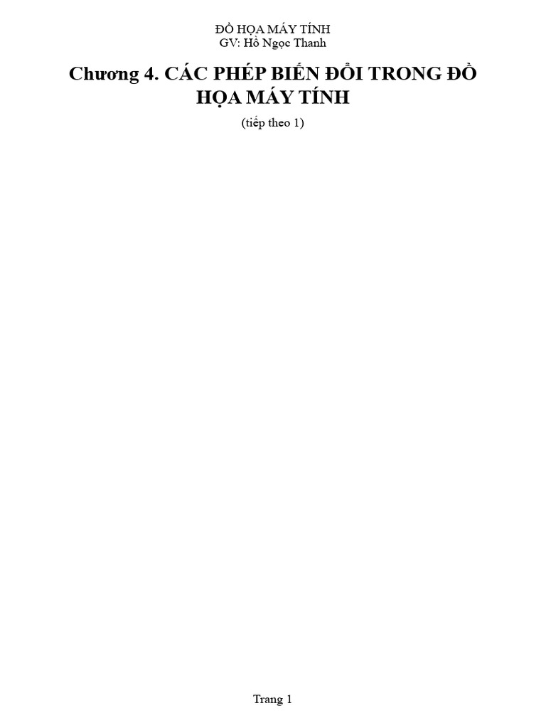 DHMT - 7 - Bien Doi Hinh (Tiep Theo) - HVHK - Thanh - 2023 | PDF