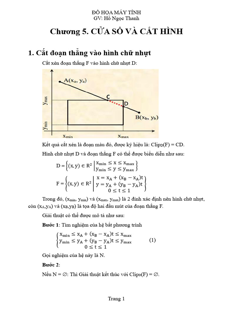 DHMT - 9 - Cua So Va Cat Hinh - HVHK - Thanh - 2023 - v2 | PDF