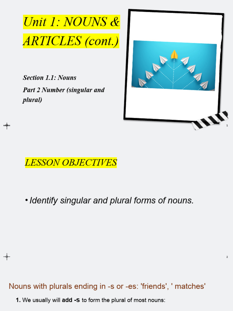 Nouns and Plurals: Rules Explained | PDF | Plural | Grammatical Number