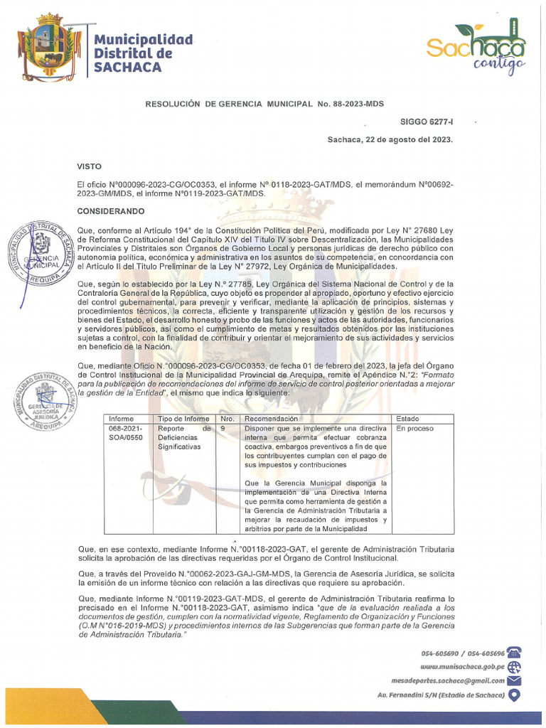 Gerencia Municipal | PDF | Mandato | Pagos Gerencia Municipal | PDF | Mandato | Pagos