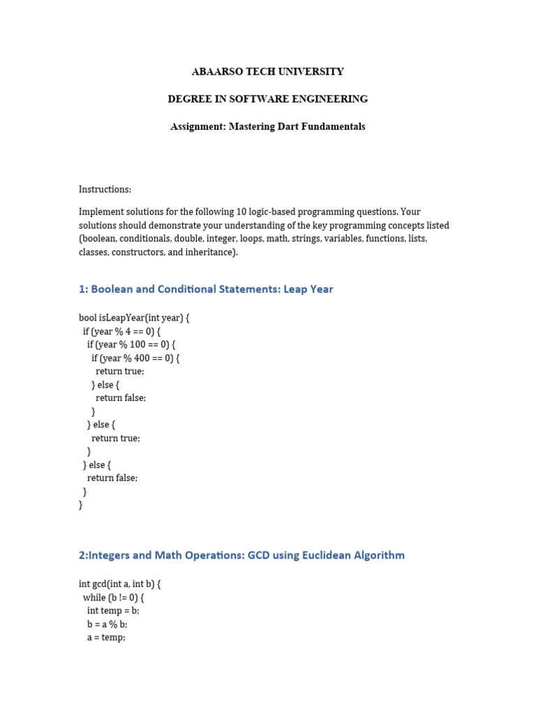 Dart Fundamentals Solutions | PDF | Boolean Data Type | Theoretical ... Dart Fundamentals Solutions | PDF | Boolean Data Type | Theoretical ...