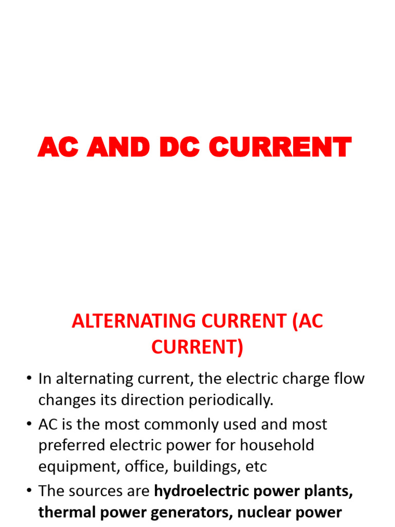 Ac and DC Current | PDF | Direct Current | Alternating Current