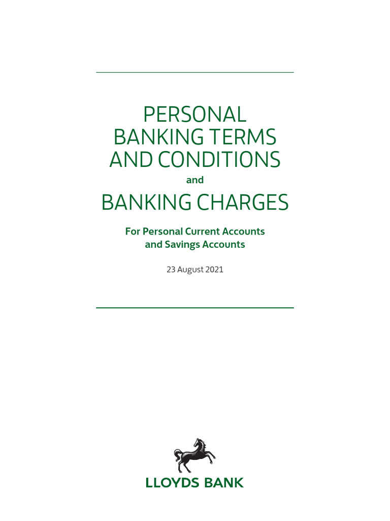 Personal - Banking - Terms - and - Conditions | PDF | Overdraft | Transaction Account