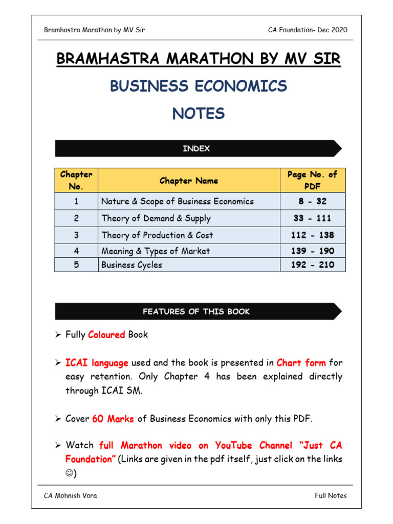 Toaz - Info Notes by MV Sir 1 PR | PDF | Economic Theories | Economics