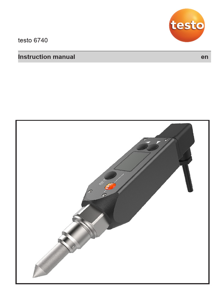 Testo 6740 Instruction Manual | PDF | Instrumentation | Sensor