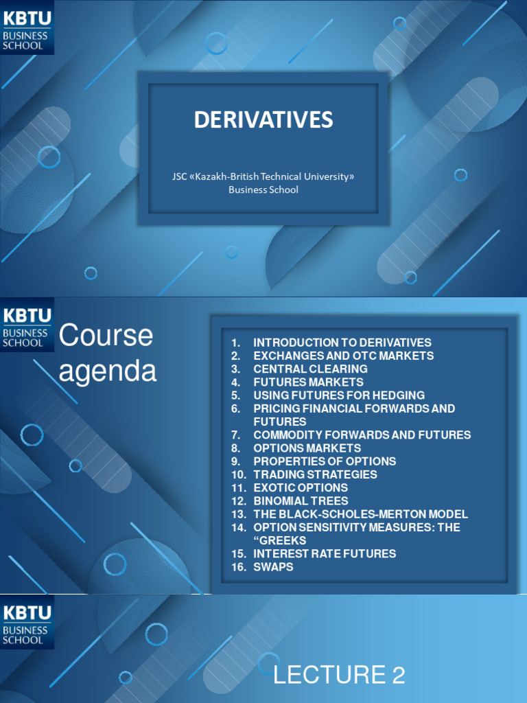 Understanding Derivatives and Markets | PDF | Derivative (Finance ...