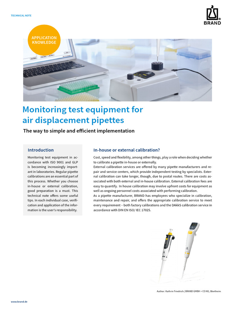 Technical Note Monitoring Test Equipment EN 0621 | PDF | Calibration ...