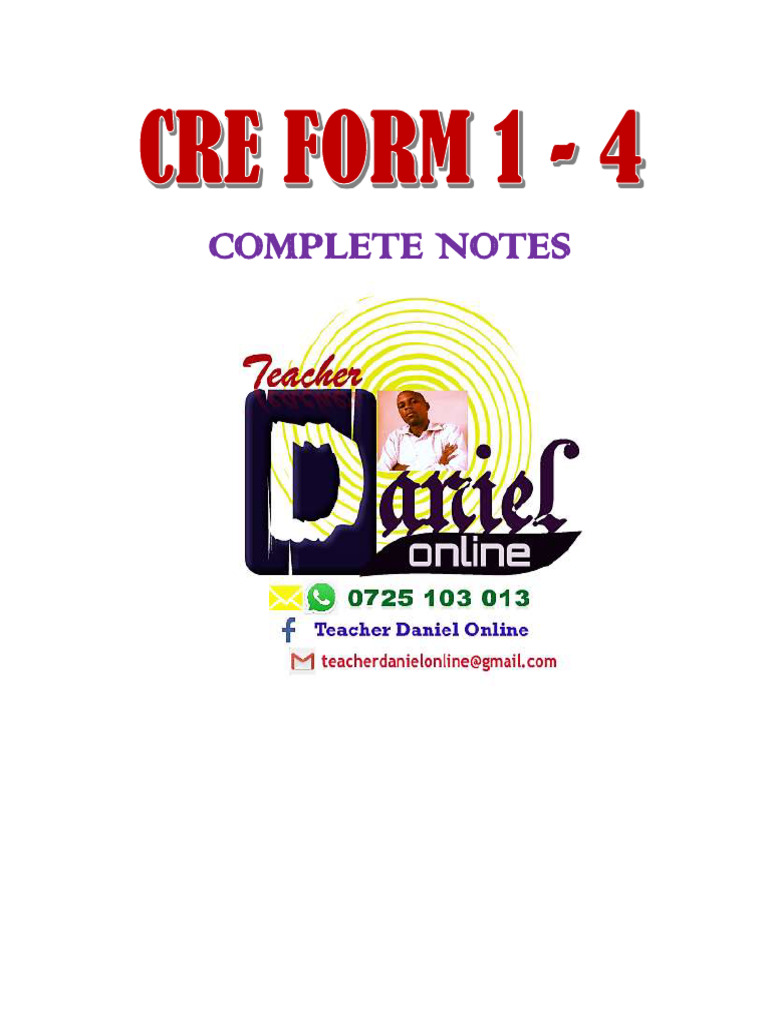 Cre Notes Form 1-4 Booklet | PDF | Covenant (Biblical) | Nevi'im