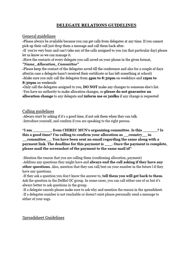 OC Guidelines | PDF | Spreadsheet