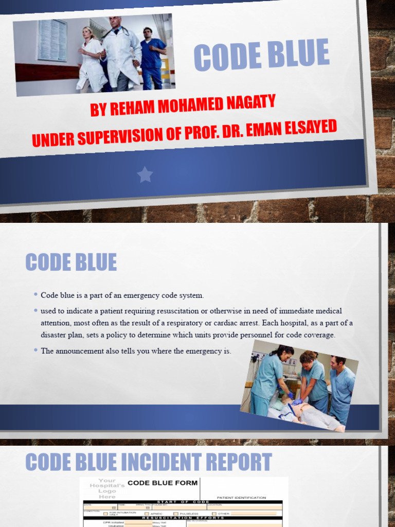 Code Blue | PDF | Cardiopulmonary Resuscitation | Patient