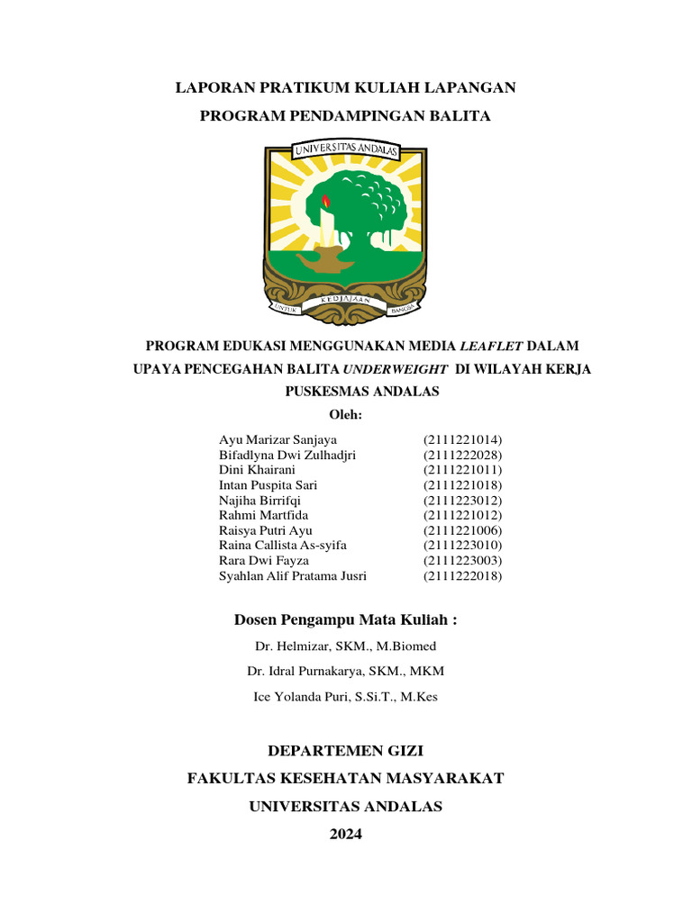 Program Edukasi Menggunakan Media Leaflet Dalam Upaya Pencegahan Balita ...
