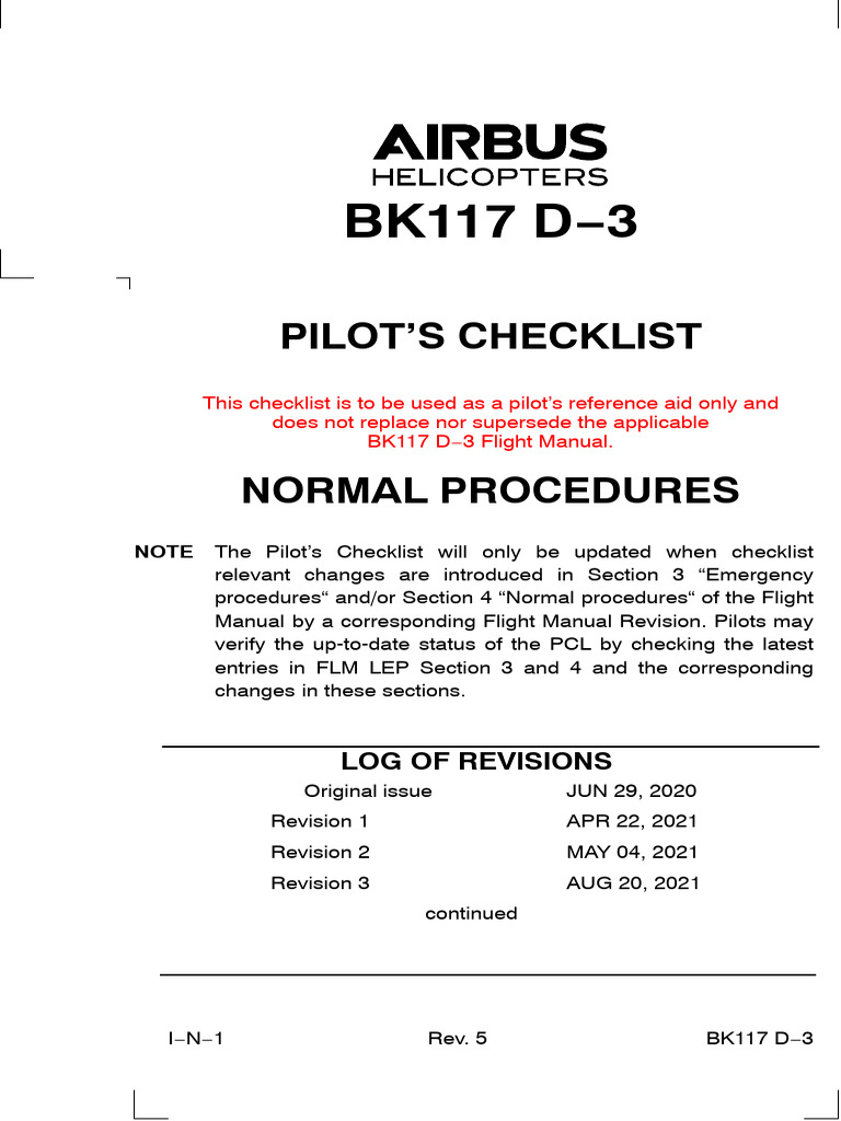 BK117 D3 - PCL Rev.6 | PDF | Door | Seat Belt