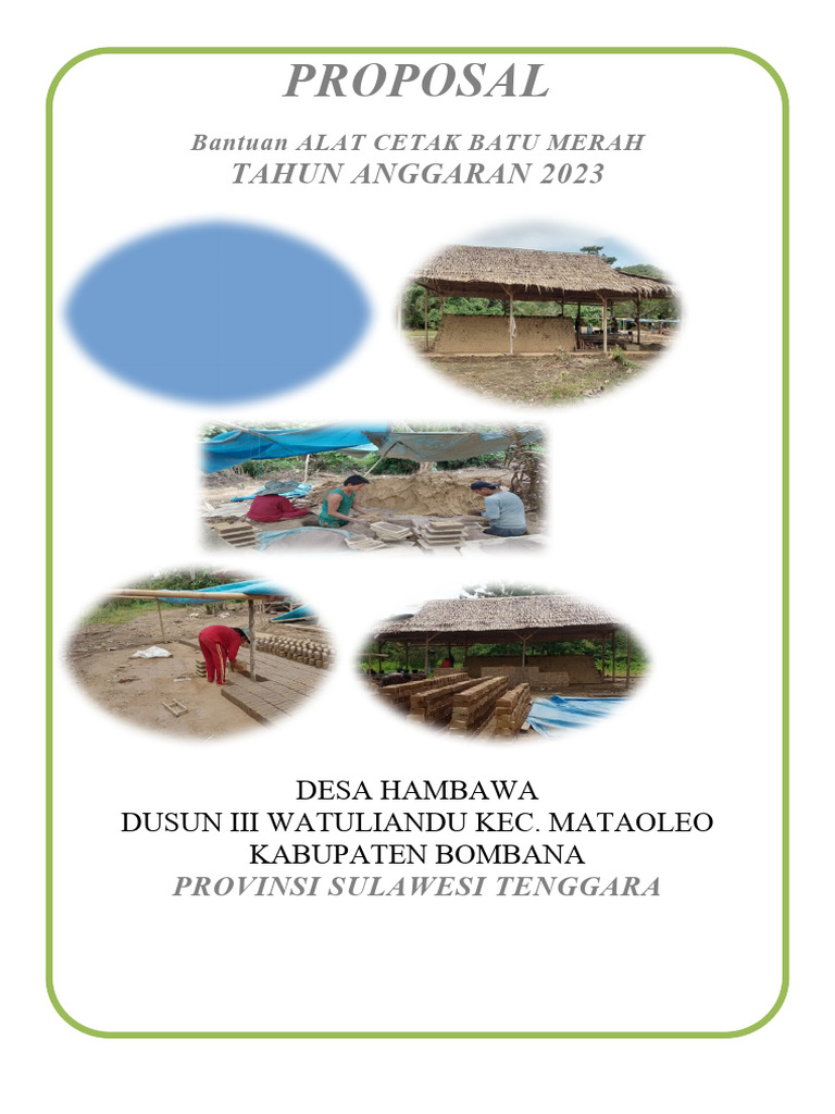 Proposal Alat Cetak Batu Merah 2023 | PDF