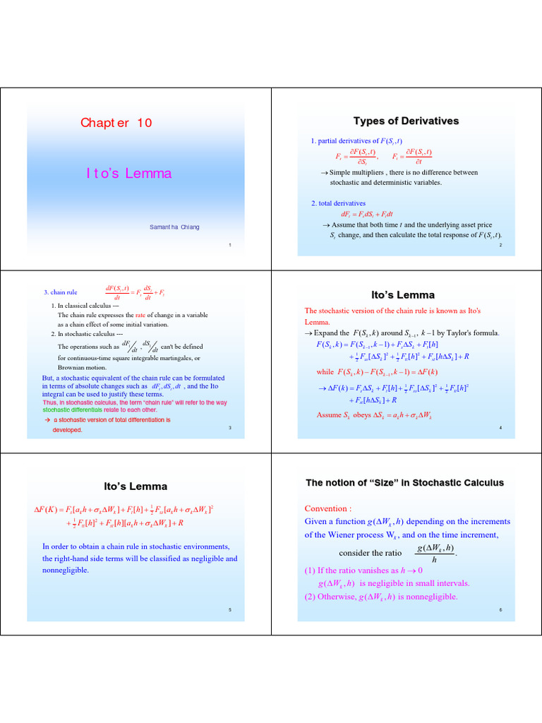 Ito S Lemma 1714629010 Pdf Stochastic Differential Equation