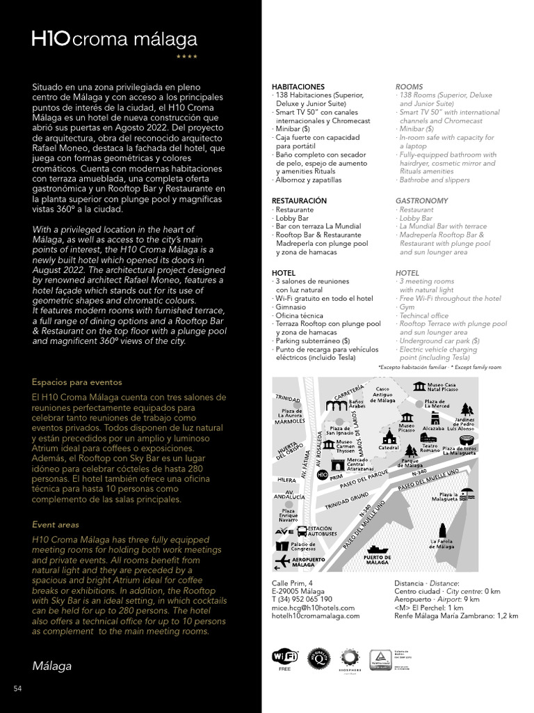 Hotel H10 Croma Málaga: Lujo y Eventos | PDF