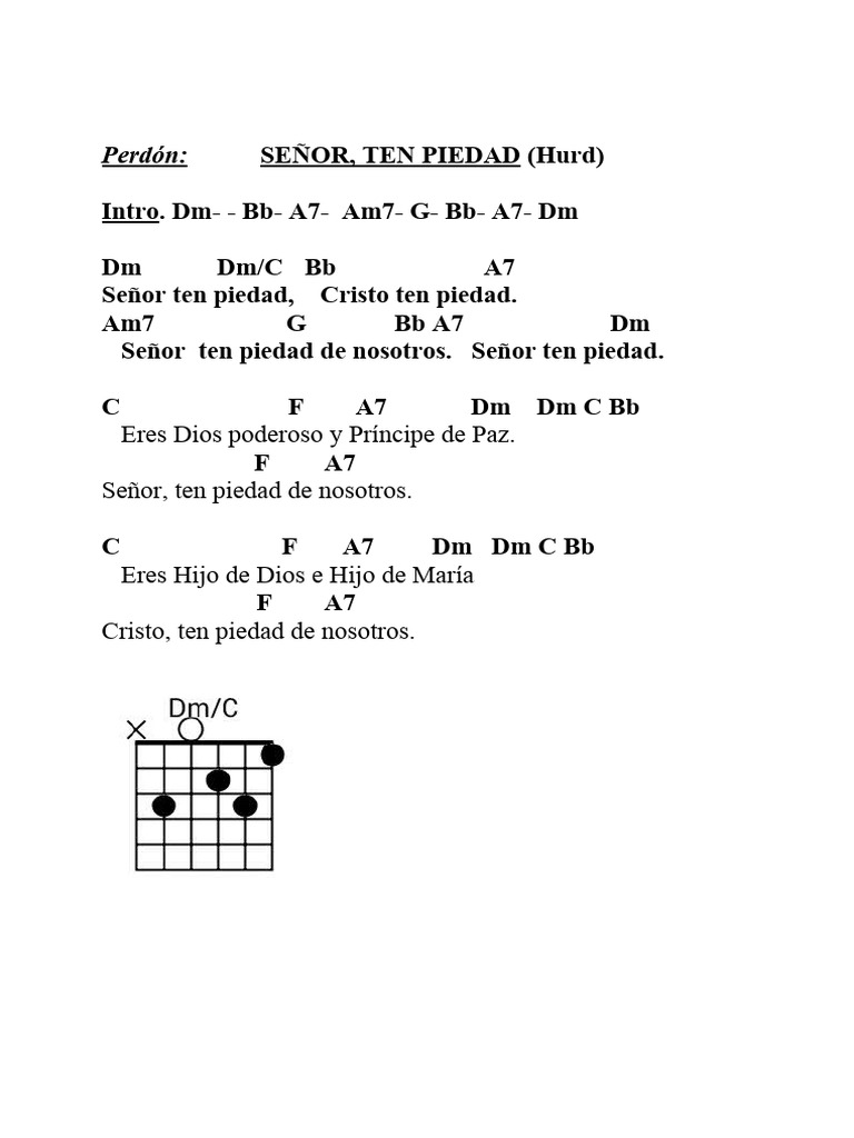 Perdón - Señor Ten Piedad (Hurd) | PDF