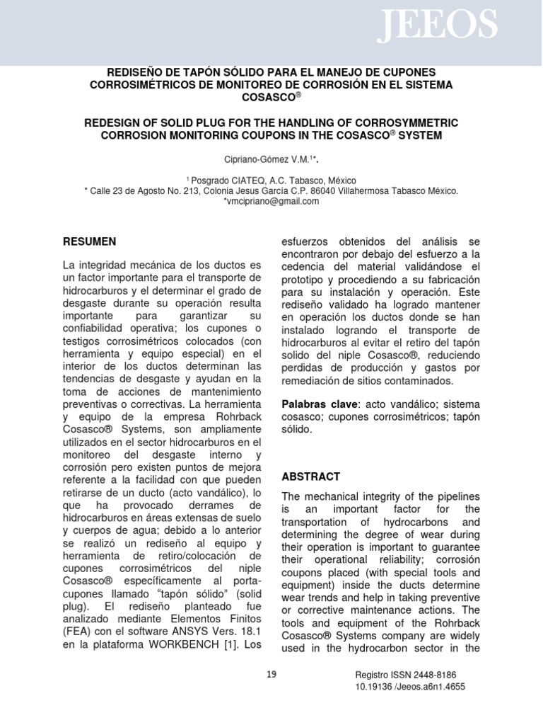 6-02-Rediseño de Tapon Sólido para El Manejo de Cupones Corrosimétricos ...
