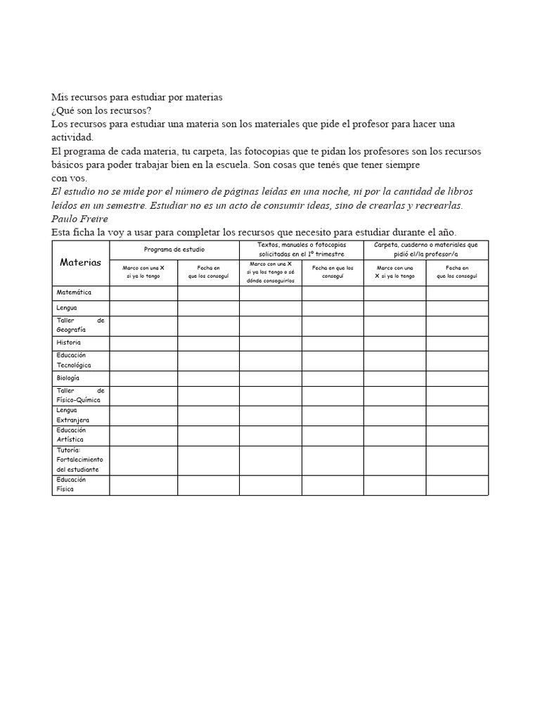 Mis Recursos para Estudiar Por Materias | PDF