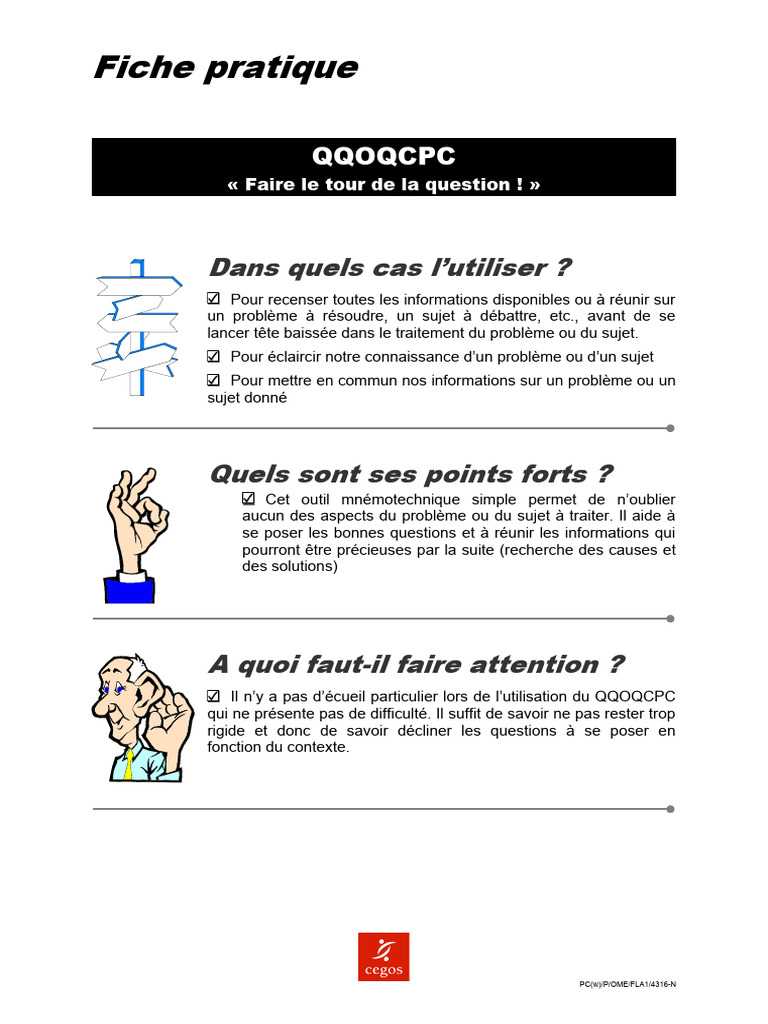 Fiche pratique QQOQCPC pour l'analyse | PDF