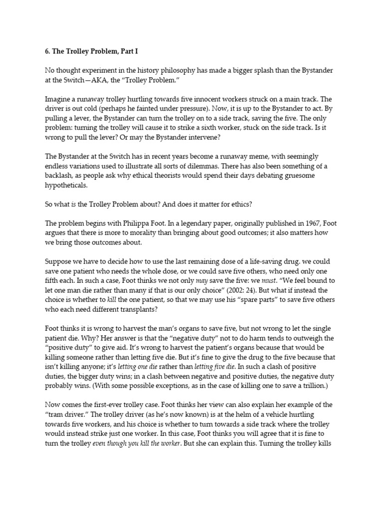 The Trolley Problem Explained | PDF