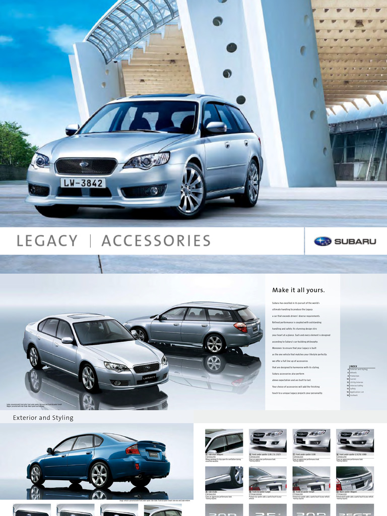 Subaru Outback 2008 Accessories | PDF | Trailer (Vehicle) | Trunk (Car)