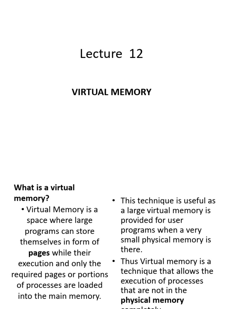 Virtual Memory - 032058 | PDF | Process (Computing) | Computer Data Storage