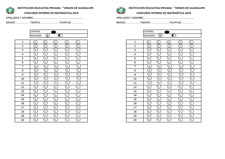 Cartilla 20 - Comun - Matem-2023 | PDF
