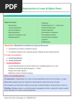 Reproduction in Lower and Higher Plants Notes | PDF | Seed | Fertilisation