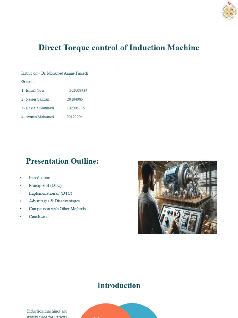 Direct Torque Control of IM | PDF | Electrical Engineering | Electrical Components