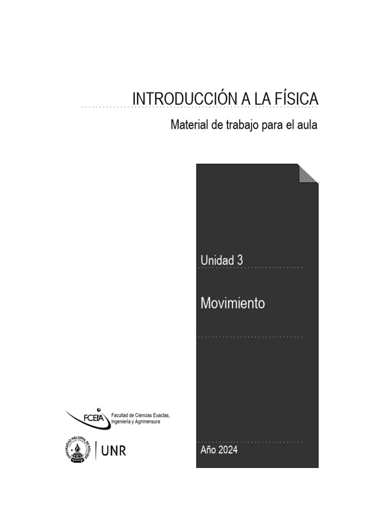 Unidad 3 Movimiento - 2024 | PDF | Velocidad | Vector Euclidiano