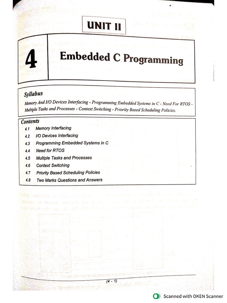 Embedded Systems and IOT Unit-2 | PDF