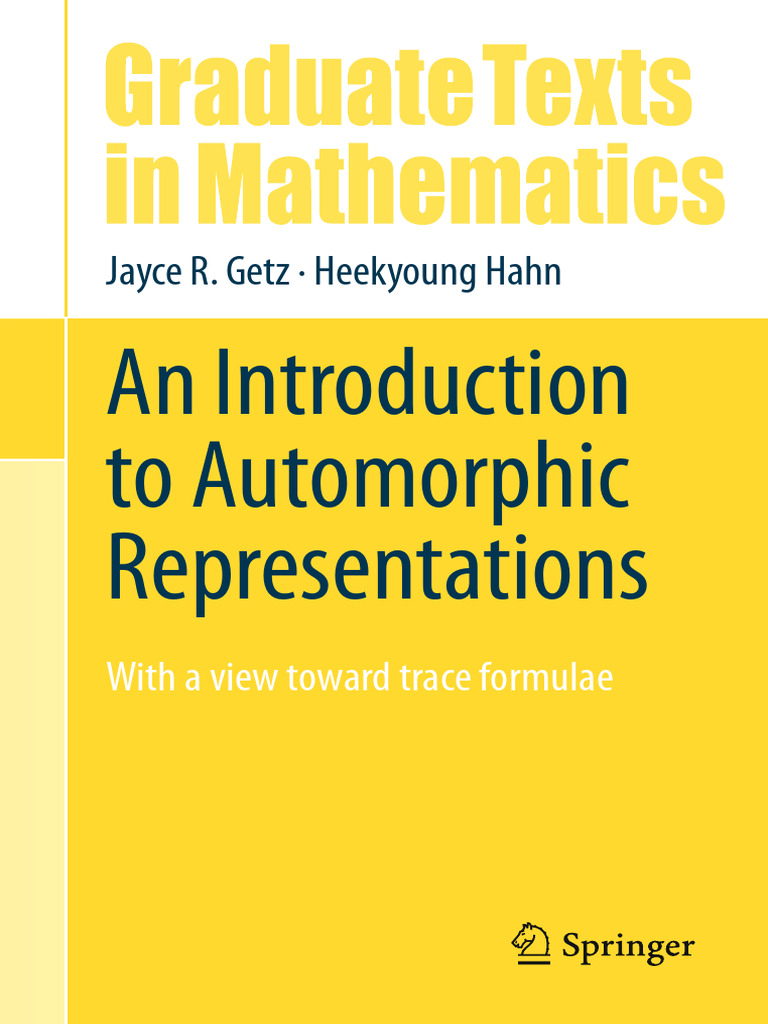 An Introduction To Automorphic Representations Pdf Representation Theory Mathematical Analysis