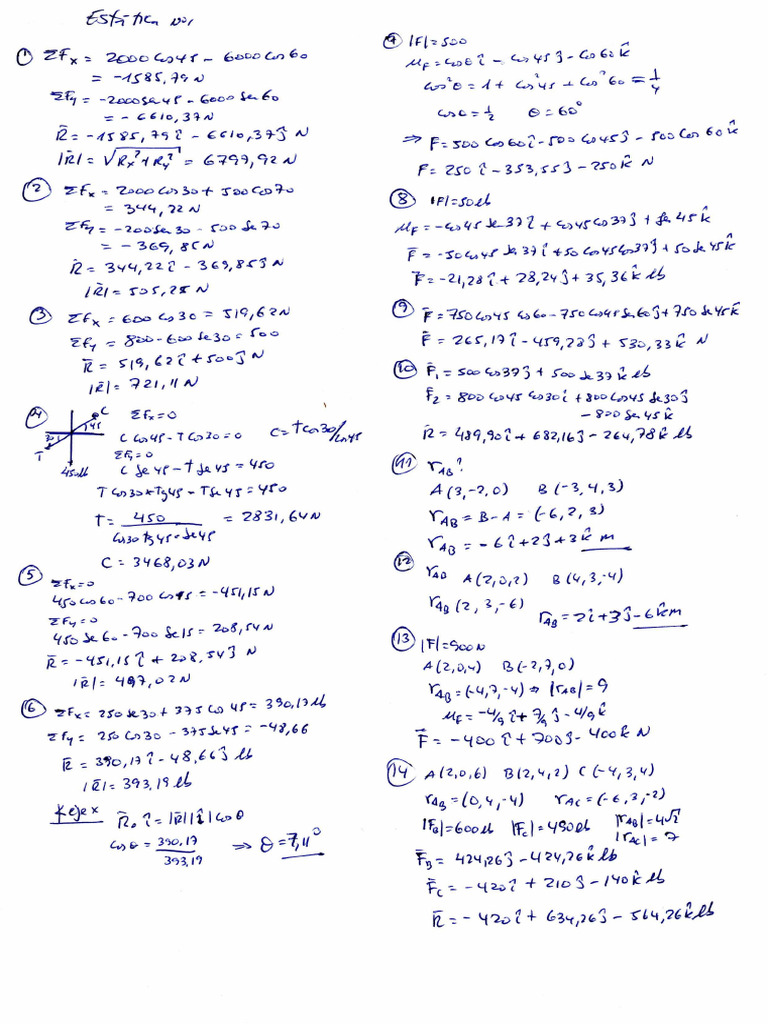Sol PD 06 Fis1 Estatica1 Unmsm 2022-II | PDF