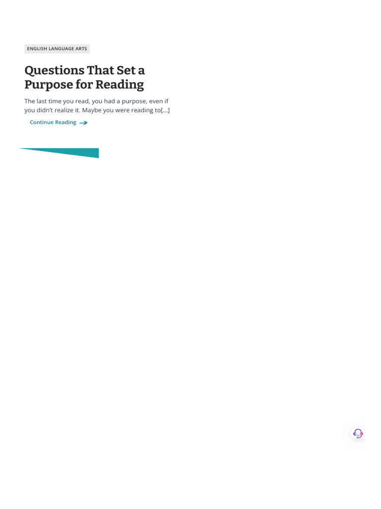 Purposeful Reading Questions Guide | PDF | Communication | Cognitive ...